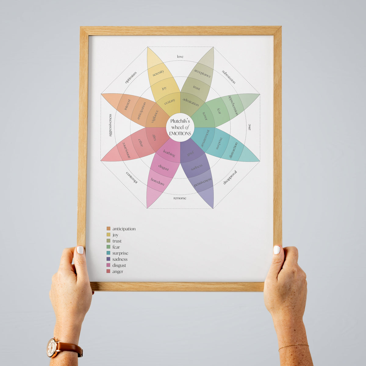 Plutchiks Rad der Emotionen - Therapie - Poster – The Poster Square
